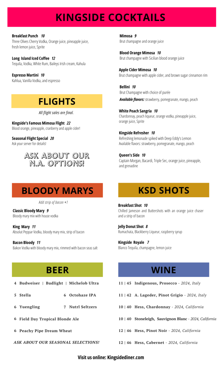 Breakfast & Lunch - Kingside Diner